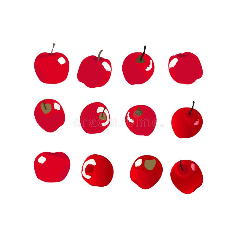 Apple Set Apple Pattern Free Vector Illustration Stock Vector ...