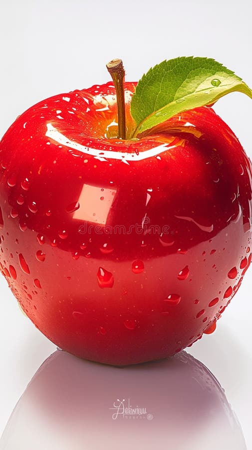 Apple Simplicity Red Apple Showcased Against a Clean White Background ... Apple Simplicity Red Apple Showcased Against a Clean White Background ...