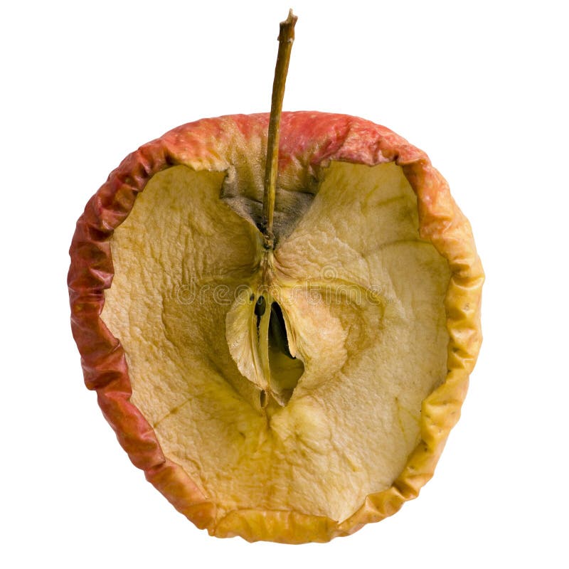 Apple Slice in Decay - Isolated Stock Image - Image of apple, market ...