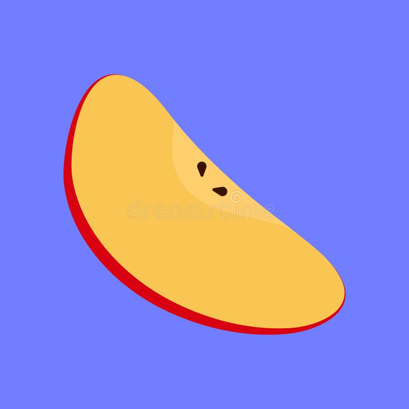 Apple Slice Icon Vector. Apple Fruit Vector Illustration Stock Vector ...