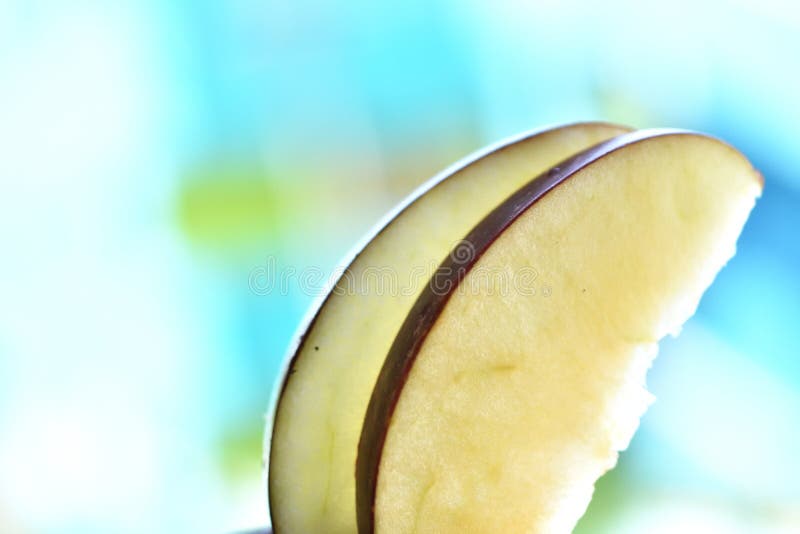 Apple Slices on the Abstract Background Stock Image - Image of fruit ...