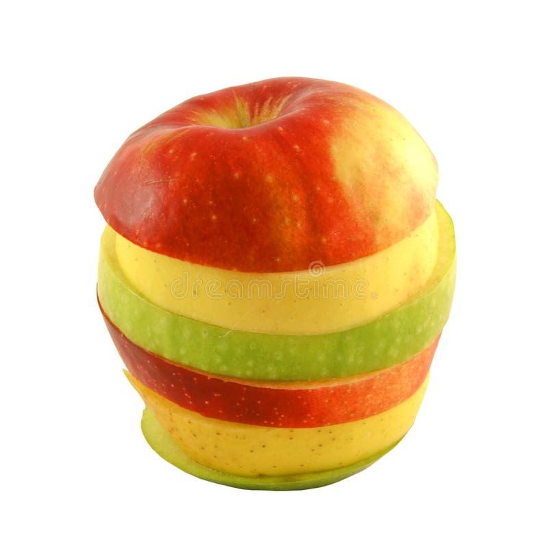 Apple Slices; Different Colors Stock Image - Image of food, fruit: 2382401