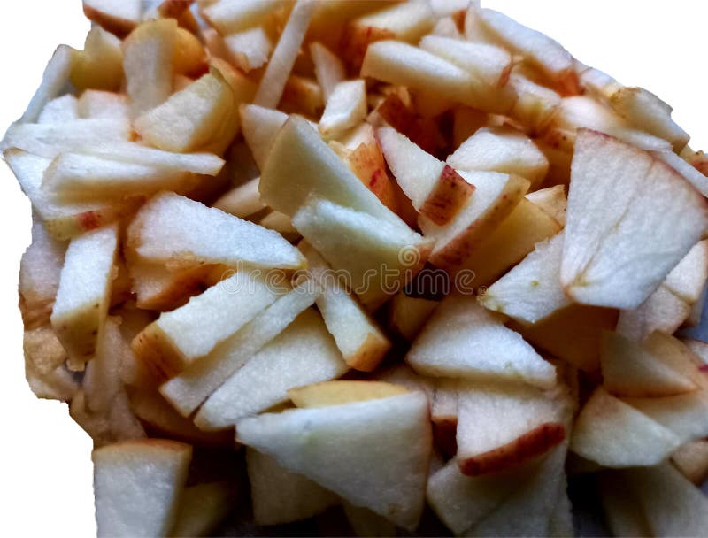 Apple Slices on White Background. Stock Photo - Image of fresh, taste ...