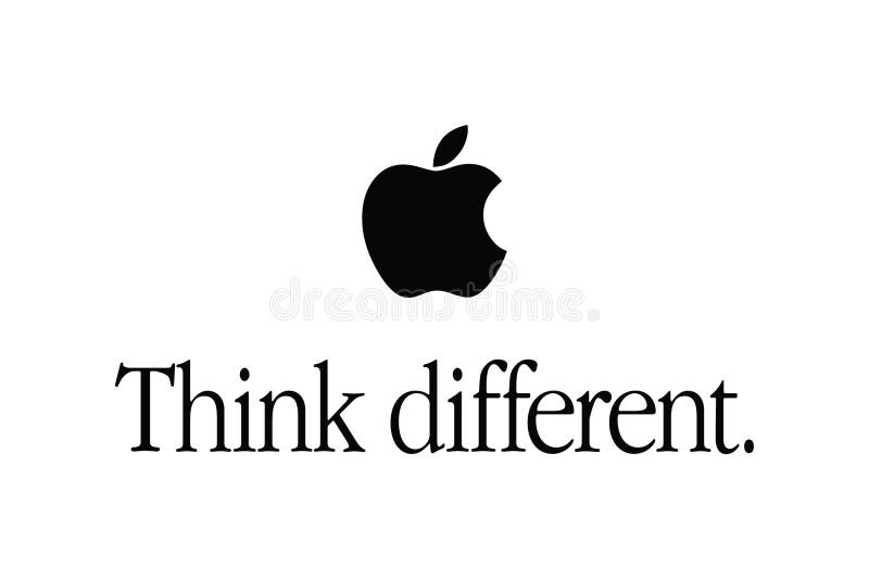 Apple Slogan Think Different Vector Icon Color Editorial Editorial ...