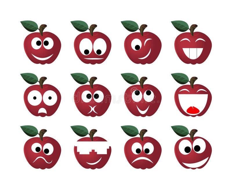 Apple smile stock vector. Illustration of mouth, summer - 10510096
