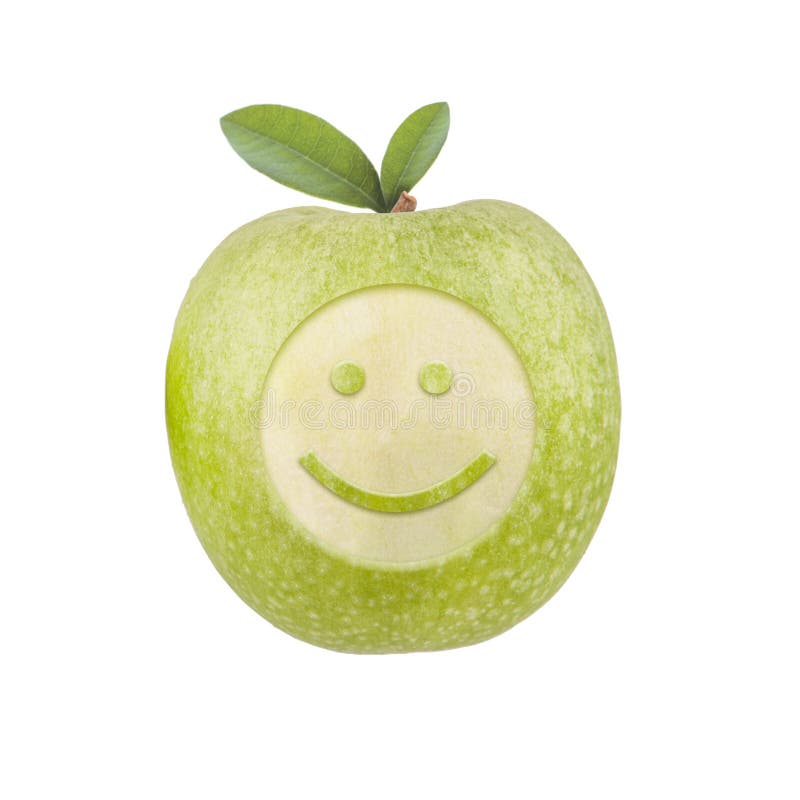 Apple smiley stock image. Image of organic, fruity, friendly - 45635467
