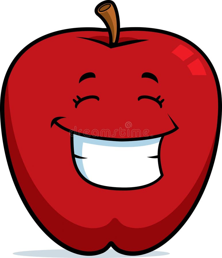 Cartoon Apple Tree stock vector. Illustration of happy - 41819752