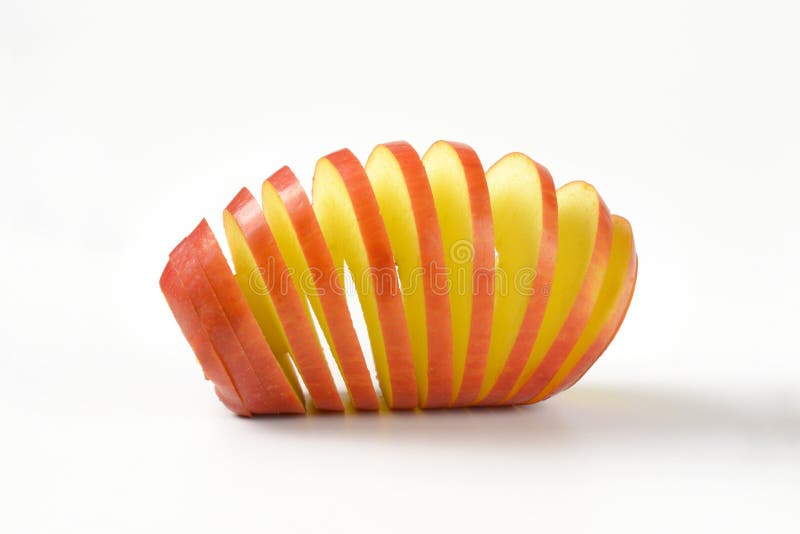 Rode Appel in Een Spiraal Van Schil Stock Afbeelding - Image of ...