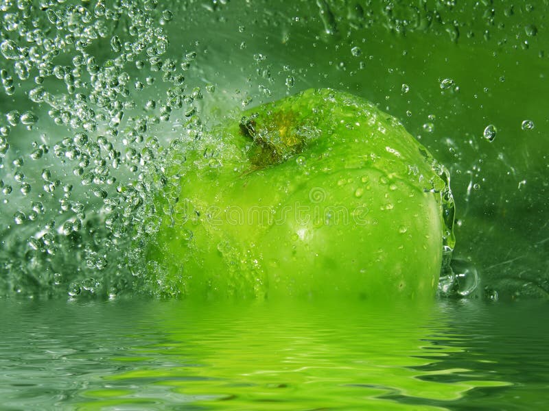 Apple splash stock photo. Image of ripple, vegetable, healthy - 2098262