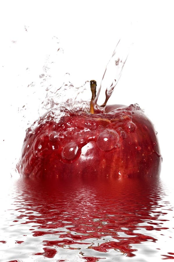 Apple splash stock photo. Image of reflect, clear, flow - 4178906