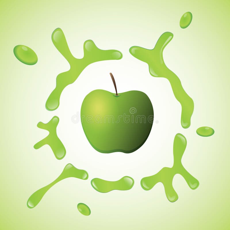 Apple Splash. Vector Illustration Decorative Design Stock Vector ...