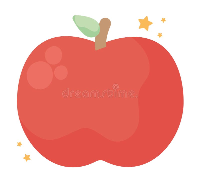 Apple with stars stock vector. Illustration of natural - 272025000