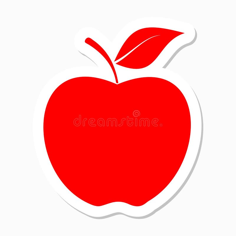 Apple sticker stock illustration. Illustration of organic - 81460496