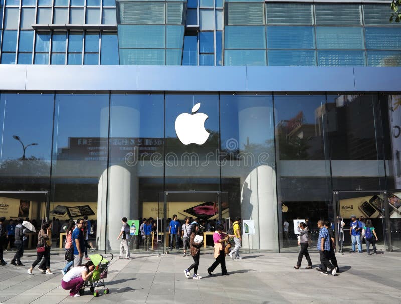 Beijing Apple Store editorial stock image. Image of status - 33336369