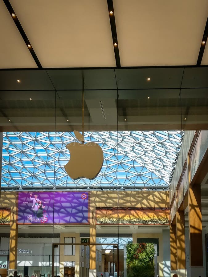 Apple Store Entrance and Logo Surrounded by Beautiful Colors Editorial ...