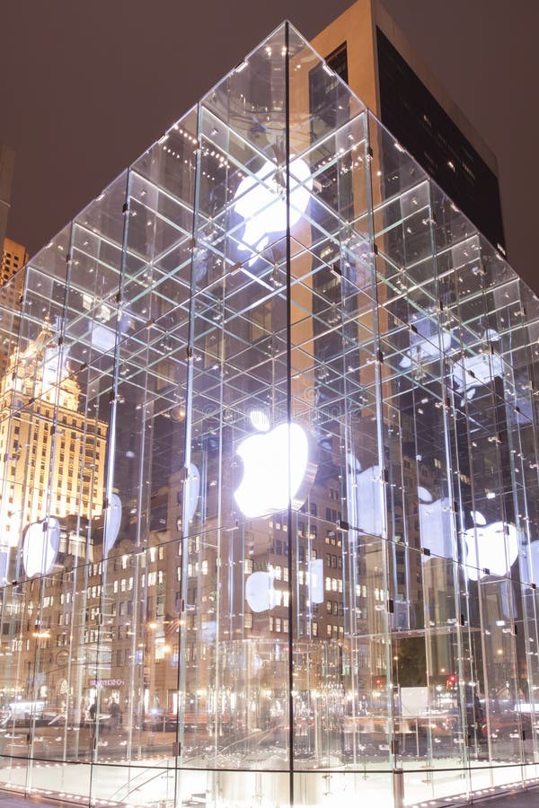 Stairs Of The Apple Store Glass Cube In New York Editorial Image ... Stairs Of The Apple Store Glass Cube In New York Editorial Image ...