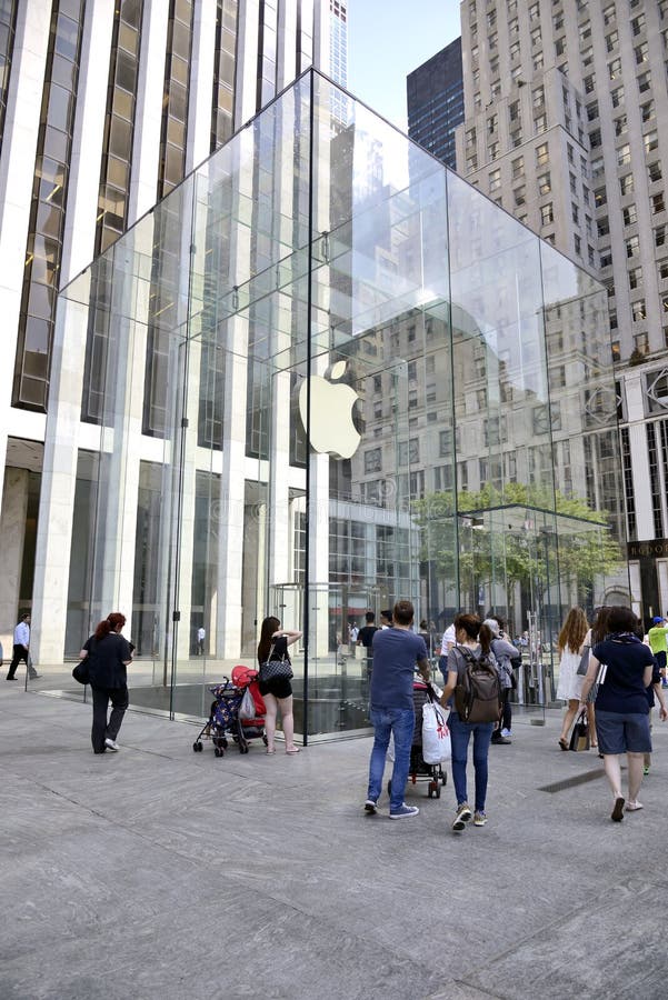 Apple Store a New York City Fotografia Editoriale - Immagine di ...