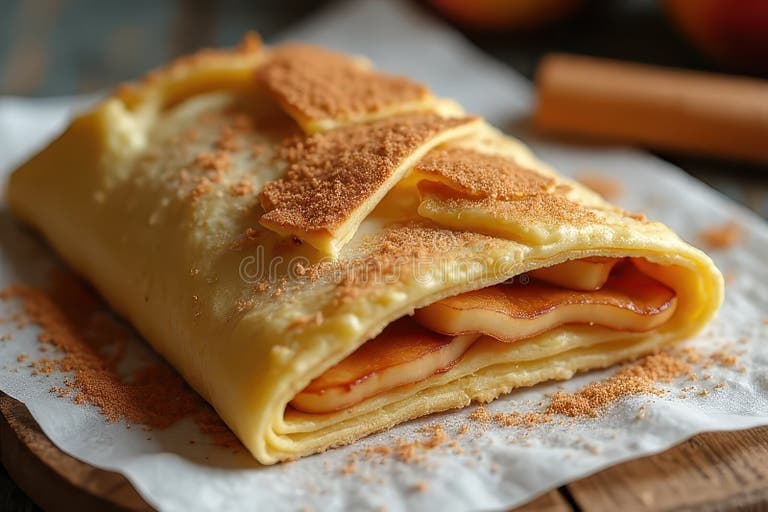 Apple Strudel Making Procedure Stock Illustration - Illustration of ...