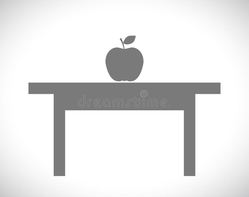 Apple on table stock vector. Illustration of vector - 200531800