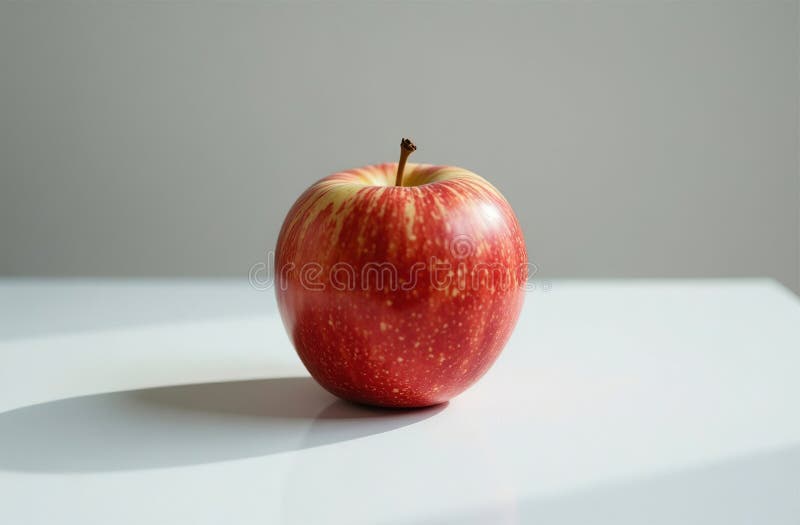 Apple on Table, Close-up of Fresh Fruits, Bright Kitchen. AI Generative ...