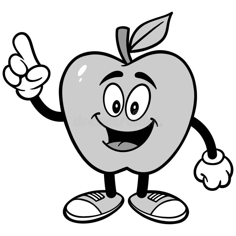 Apple Mascot stock vector. Illustration of healthy, eating - 53440555