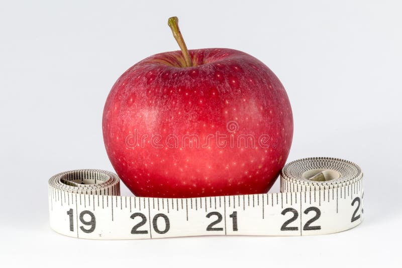 Apple Tape Measure stock image. Image of gala, white - 79067285