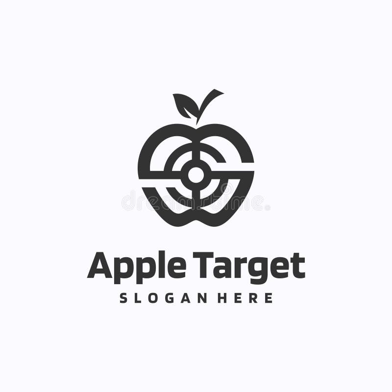 Apple Target Logo Design Template Stock Vector - Illustration of ...