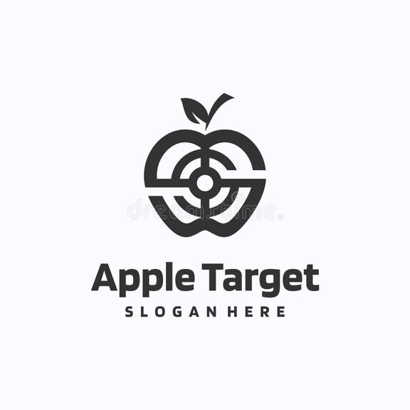 Apple Target Logo Design Template Stock Vector - Illustration of ...