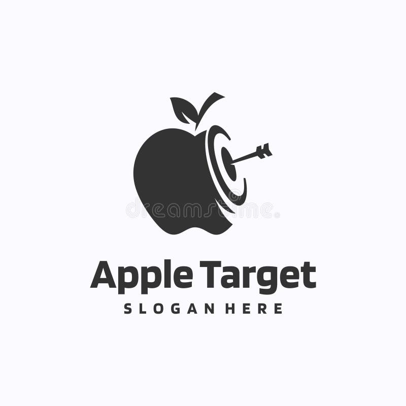 Apple Target Logo Design Template Stock Illustration - Illustration of ...