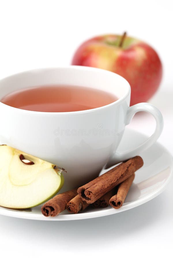 Apple tea with cinnamon stock image. Image of flavor - 16512739
