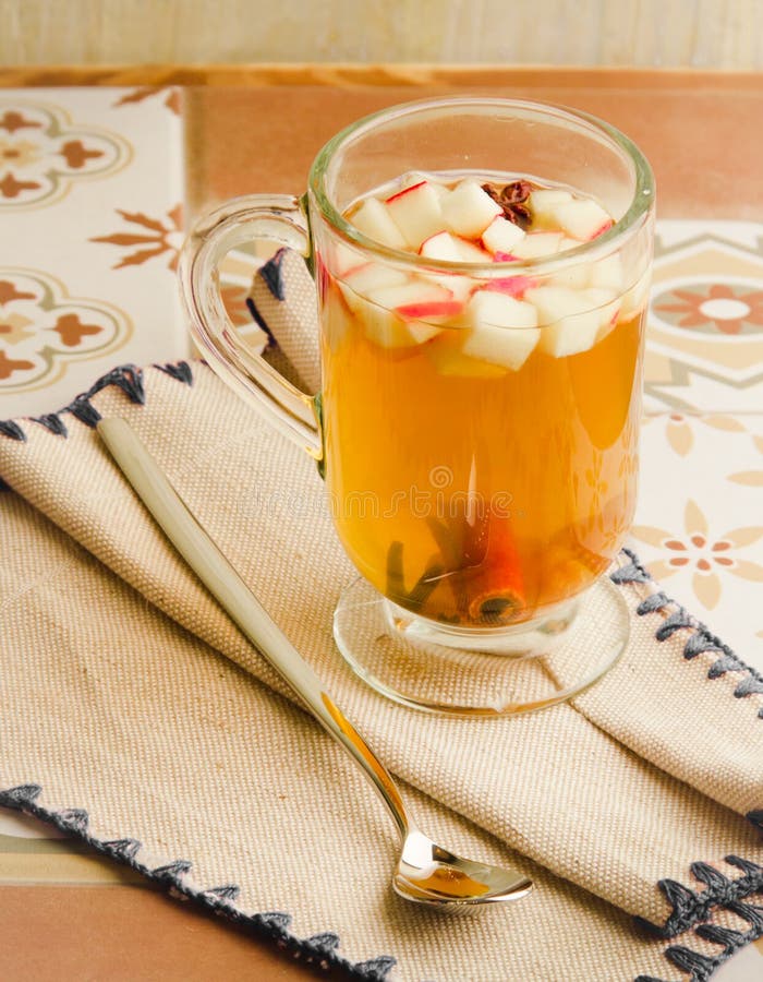 Apple tea with cinnamon stock photo. Image of jasmin - 32414718