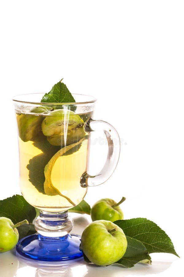Apple tea stock image. Image of mint, freshness, glass - 31744711