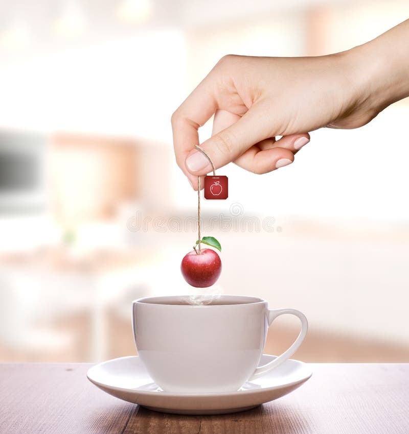 Apple Tea in a Plain White Cup | Fruit Tea Stock Photo - Image of ...