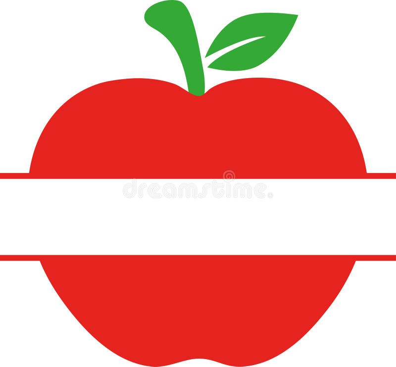 Apple Text Area Image and Svg Vector Cutfile for Cricut and Silhouette ...