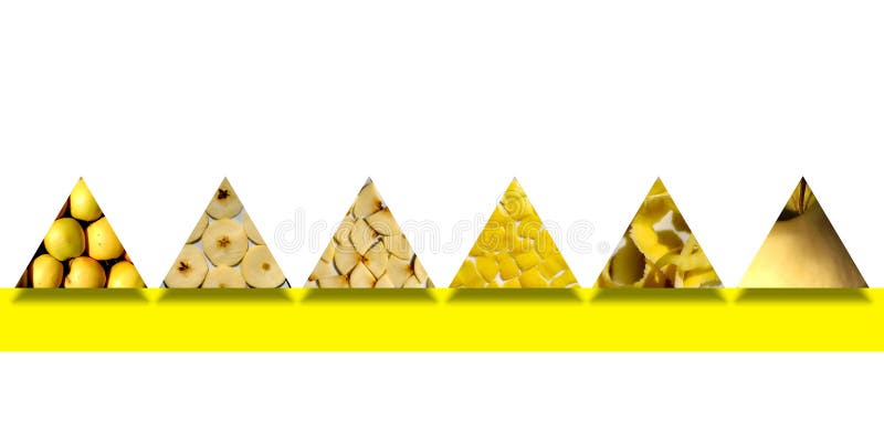 Apple Textures Inside Six Triangle Shapes Stock Photo - Image of ...