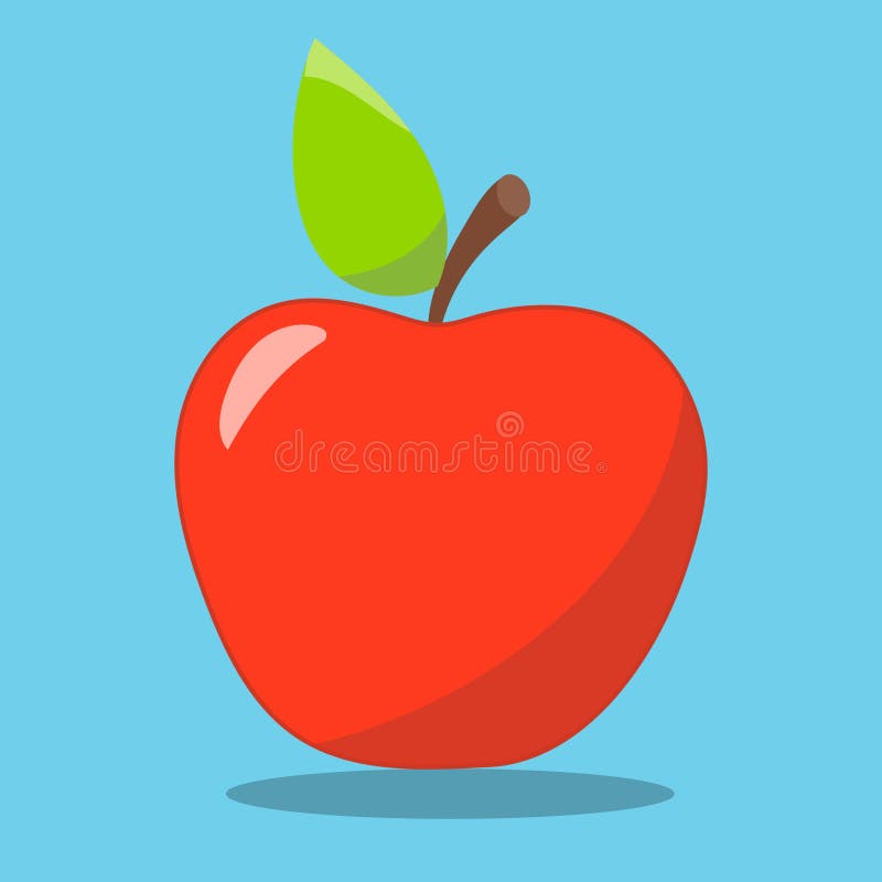 Apple Time Fun Red Apple 09 Stock Illustration - Illustration of apple ...