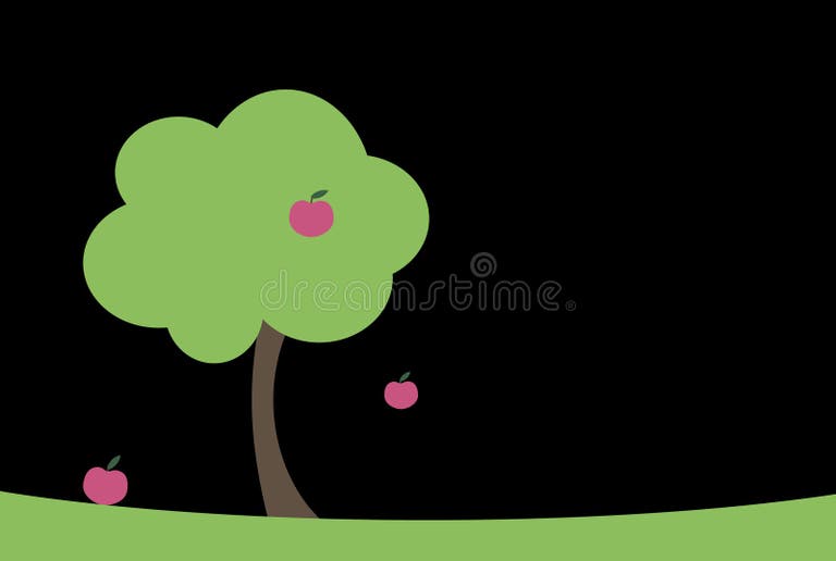 Apple Tree Falling Apples Stock Illustrations – 288 Apple Tree Falling ...
