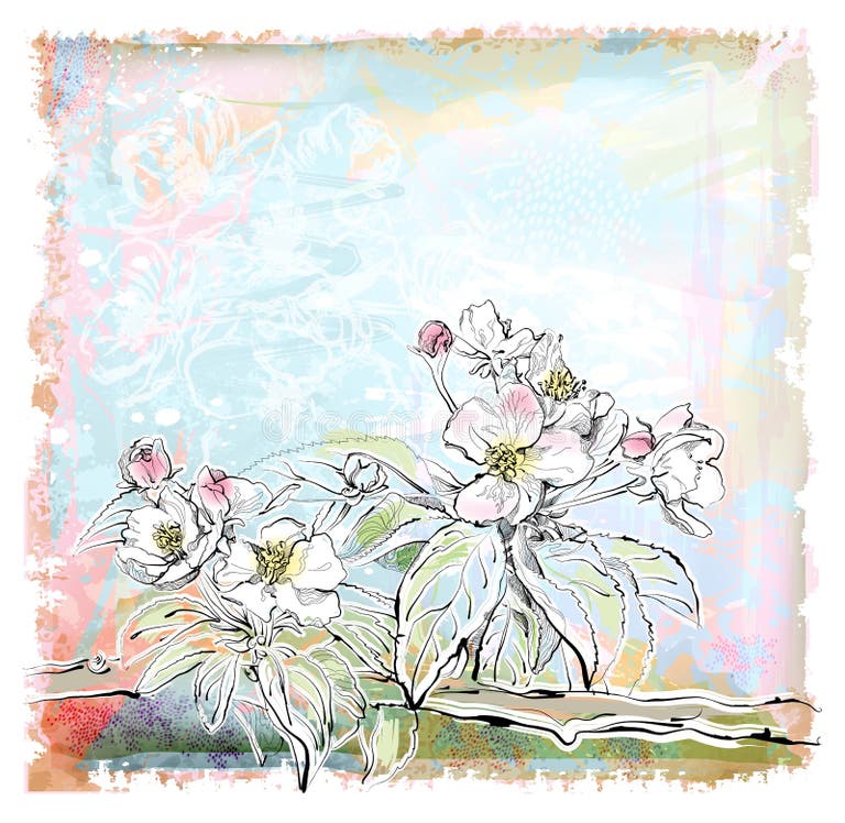 Apple Tree Line Drawing Stock Illustrations – 2,618 Apple Tree Line ...