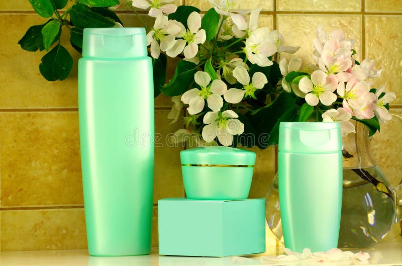 Apple Tree Flowers and Some Things for Spa Stock Photo - Image of ...