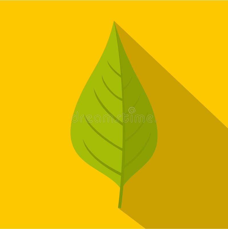 Green Leaf in a Gear Icon, Flat Style Stock Vector - Illustration of ...