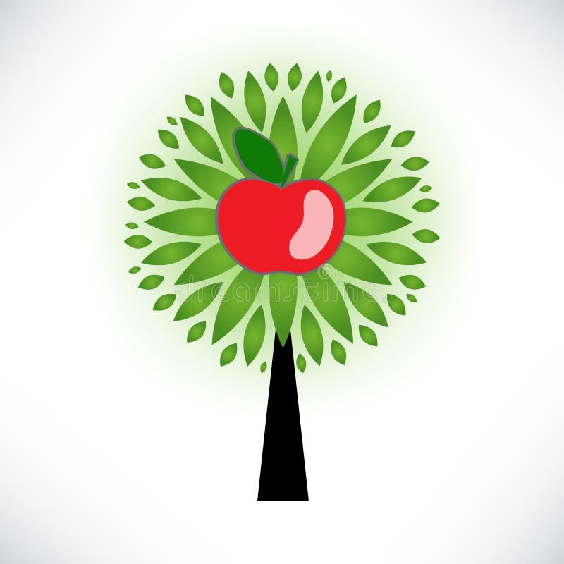 Apple tree stock vector. Illustration of garden, floral - 75753784