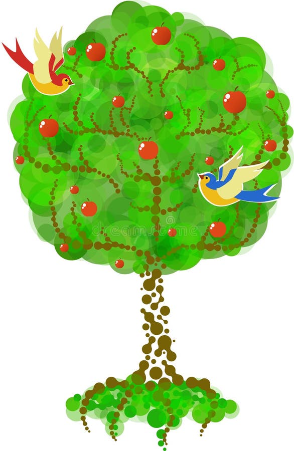 Bird Apple Tree Stock Illustrations – 2,537 Bird Apple Tree Stock ...