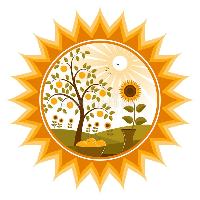 Fruit Tree Sun Stock Illustrations – 23,317 Fruit Tree Sun Stock ...