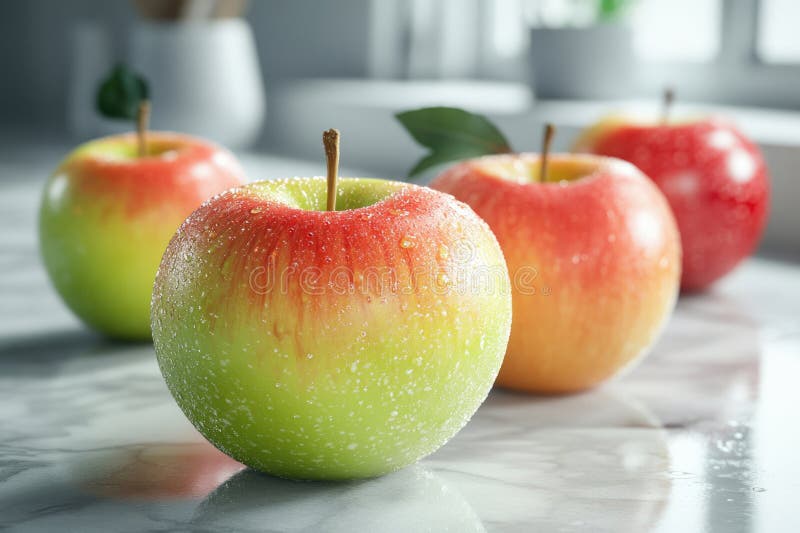 The Apple Trend Highlighting Fresh Apples in Modern Settings Stock ...
