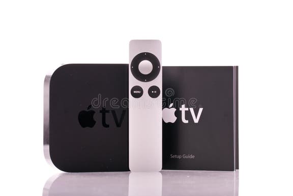 Apple TV Remote Control editorial stock photo. Image of advancement ...