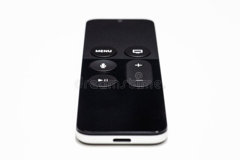 Apple TV 4th Generation Remote Editorial Stock Image - Image of home ...