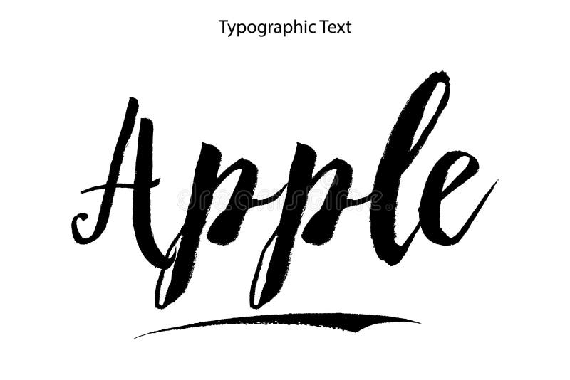 Apple Typography Lettering Text Vector Design Quote Stock Vector ...
