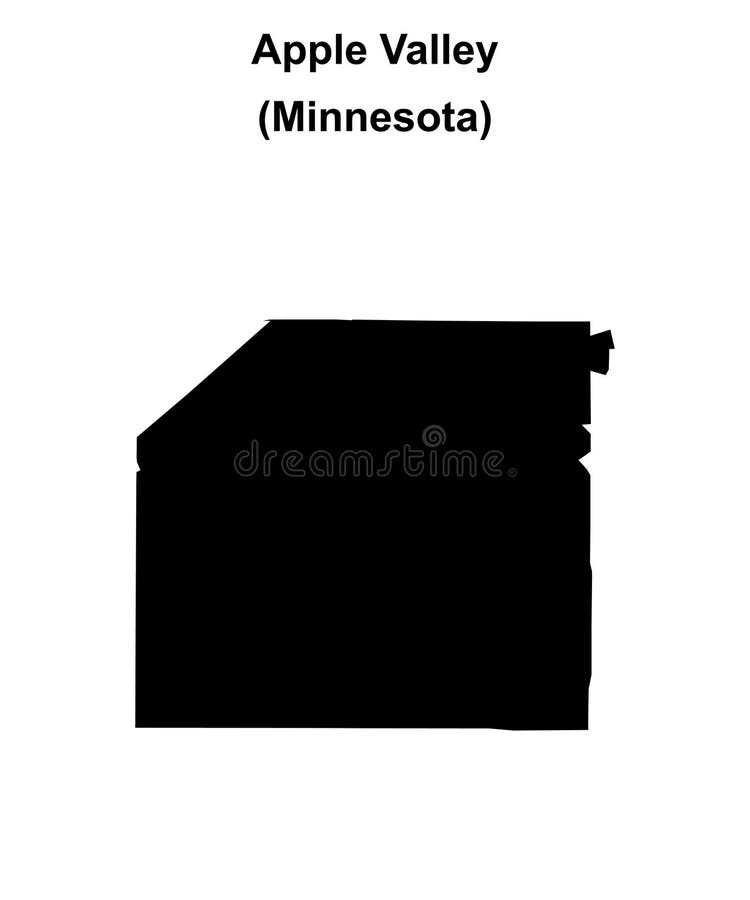 Apple Valley outline map stock vector. Illustration of blank - 357449668