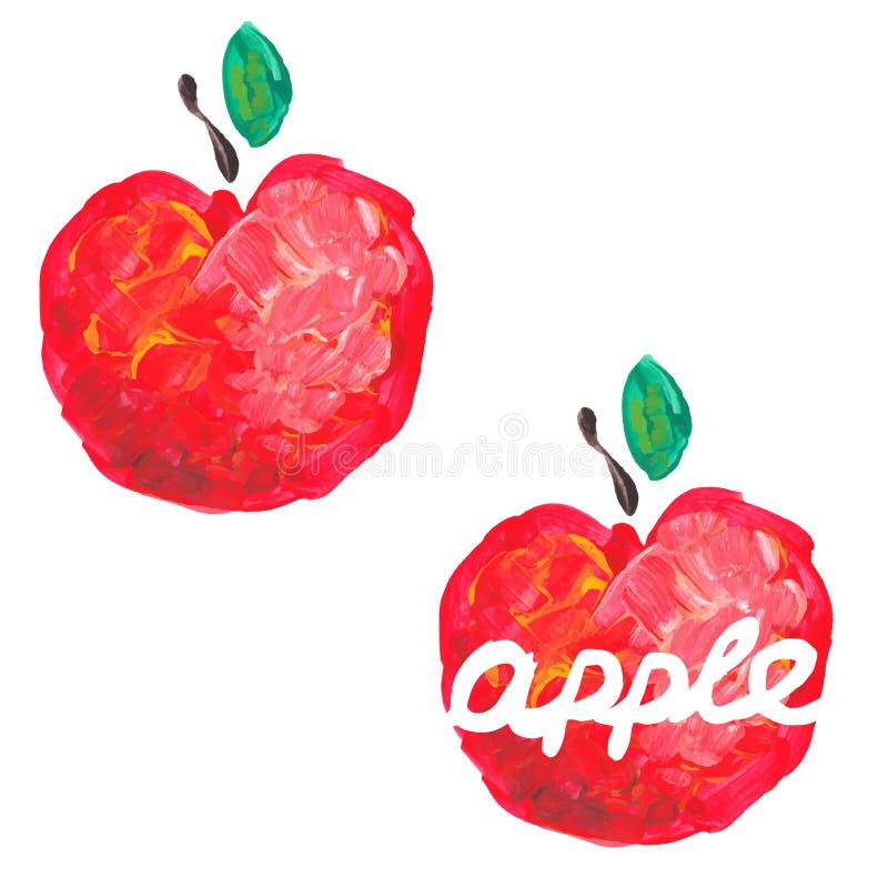 Apple. Vector art stock vector. Illustration of colorful - 65093793