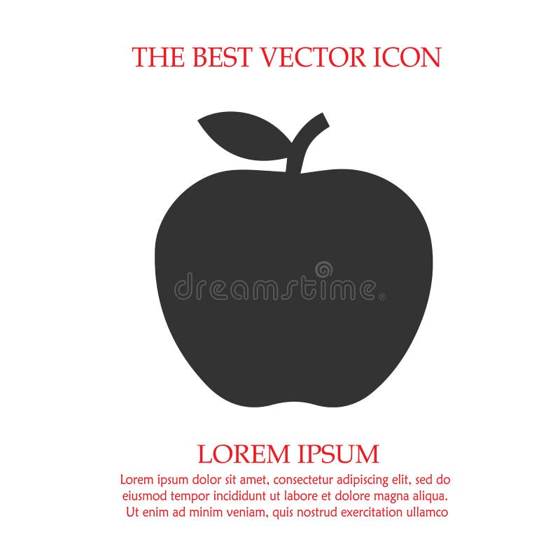 Apple Vector Icon Eps 10. Simple Isolated Illustration Stock Vector ...